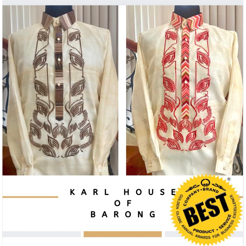 NATIVE Barong Tagalog for Men (Brown & RED) | Shopee Philippines