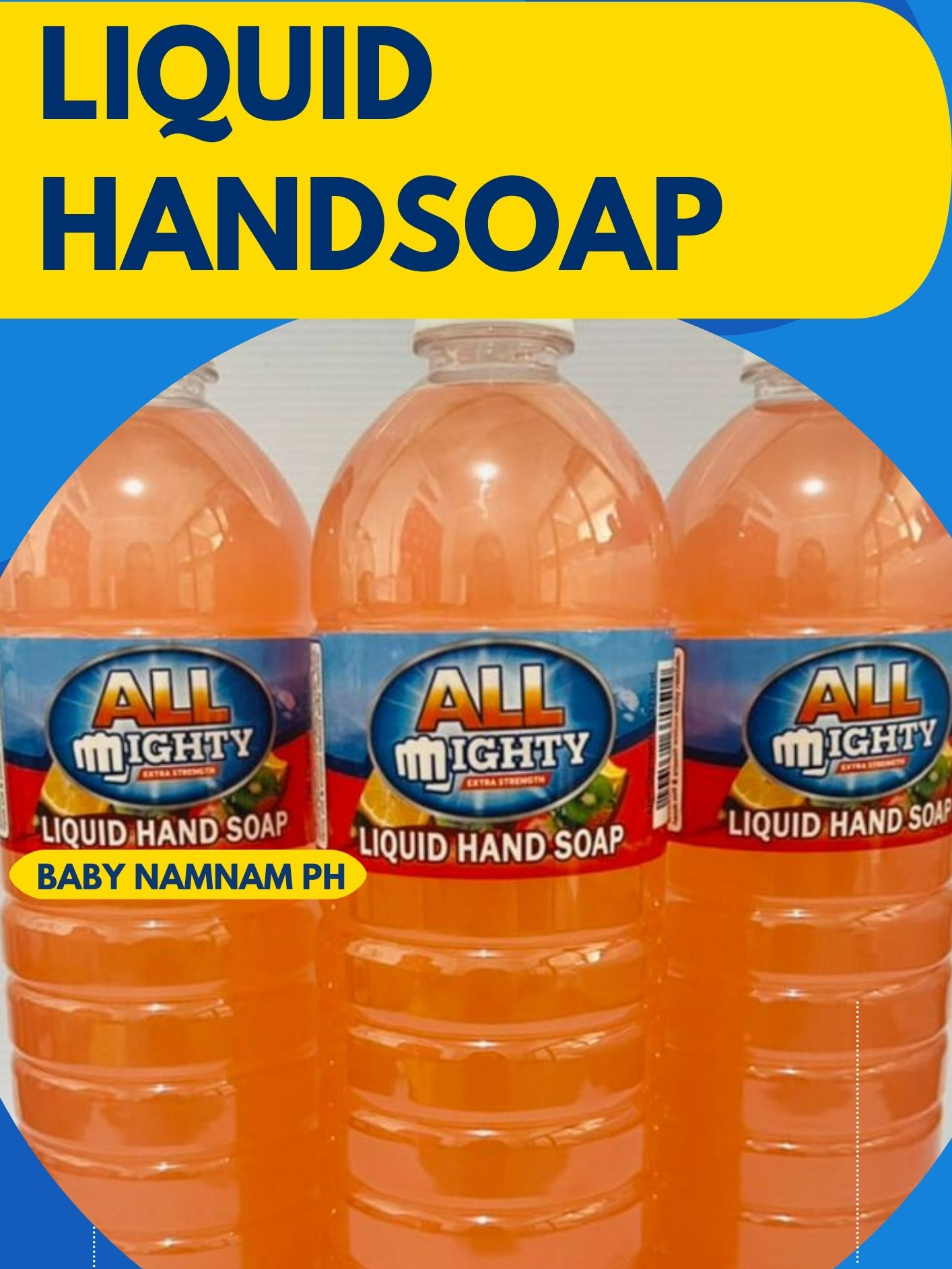 ALL MIGHTY LIQUID HANDSOAP 970mL Fresh Clean Anti-Bacterial Floral ...