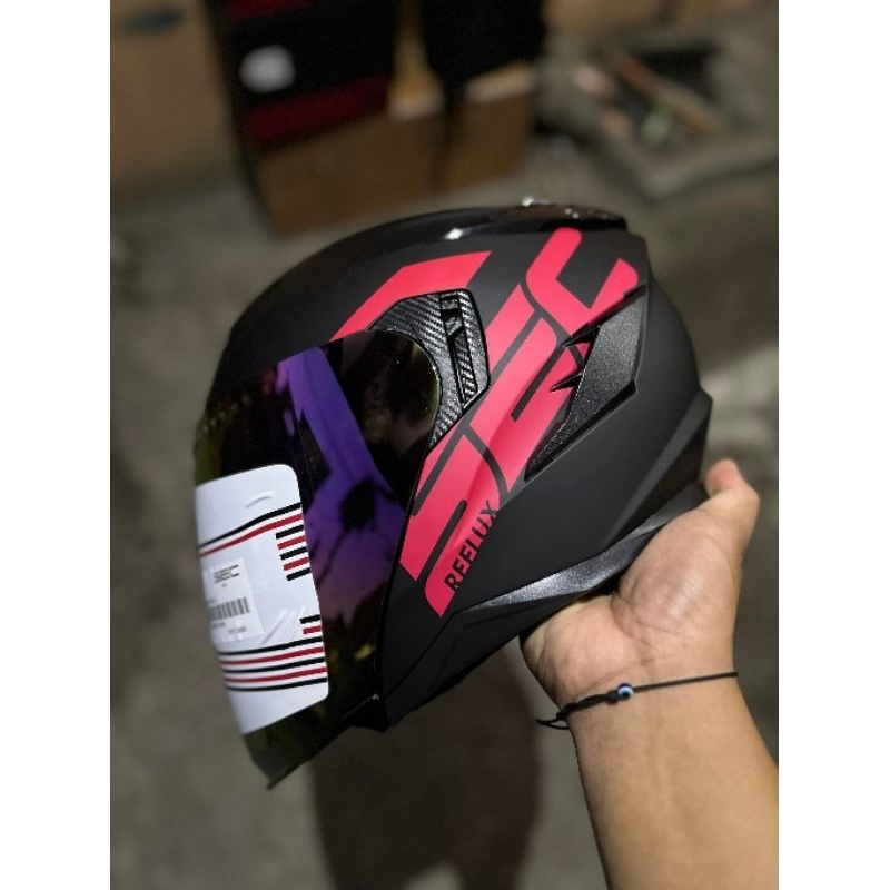 SEC REFLUX HALF FACE DUAL VISOR HELMET WITH FREEBIES! | Shopee Philippines