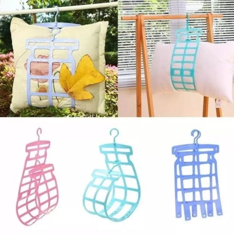 Multifunctional Clothes Hanger pillow Drying Rack Doll Quilt Windproof ...