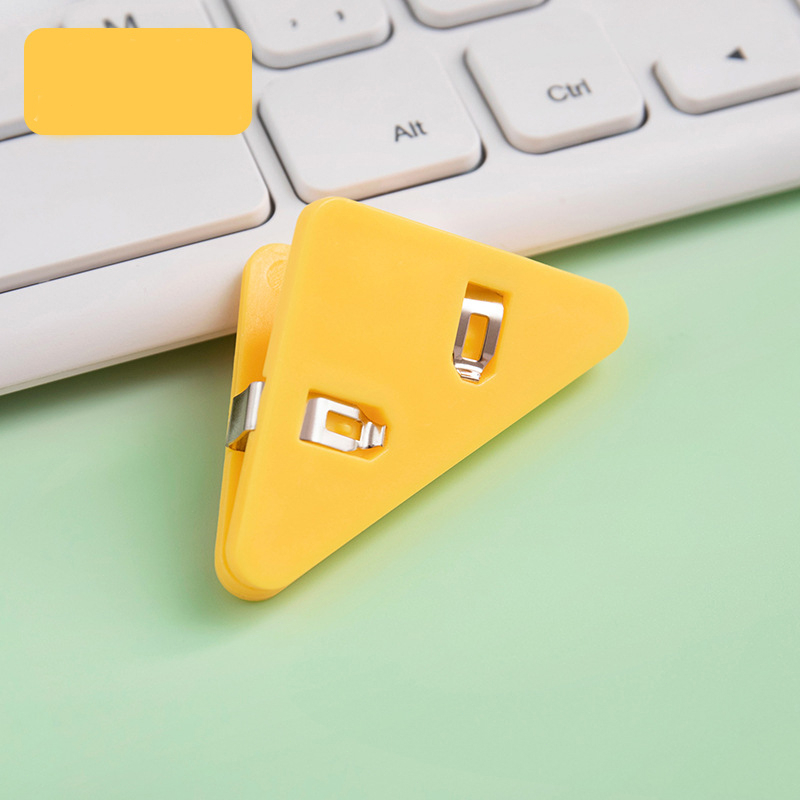 Portable Colorful Binder Clip Paper Clip Transparent Triangle Clip ...
