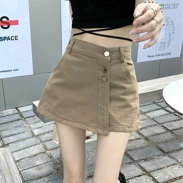（S-XL） skort denim Korean stye fashion high wais tskort for woman Aline ...