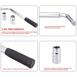 Car Tire Wrench Heavy Duty L-type Mobile Socket Wrench Telescopic Tire ...