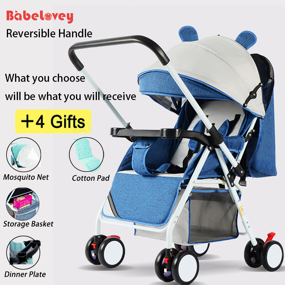 COD Stroller For Baby Two-way Baby Stroller Reversible Handle Foldable ...