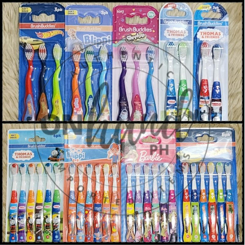 onHANDph BrushBuddies 3in1&2in1SoftBaby Toothbrush Shopkins,Thomas ...