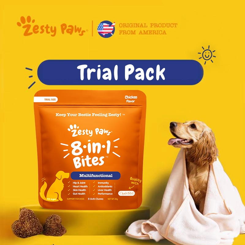 Zesty Paws 8 in 1 Multifunctional Bites for Dogs Overall Support ...