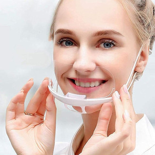 10Pcs Food Sanitary Mouth Mask Transparent Clear Anti Fog Shield ...