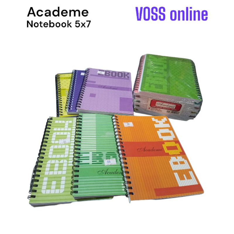 ACADEME Double Loop Spiral Notebook 5x7, 80 Leaves | Shopee Philippines