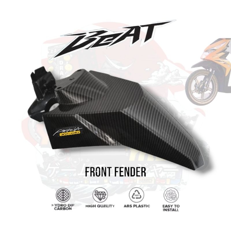 NEW! Honda Beat F.I v2 front fender carbon hydro dip | Shopee Philippines