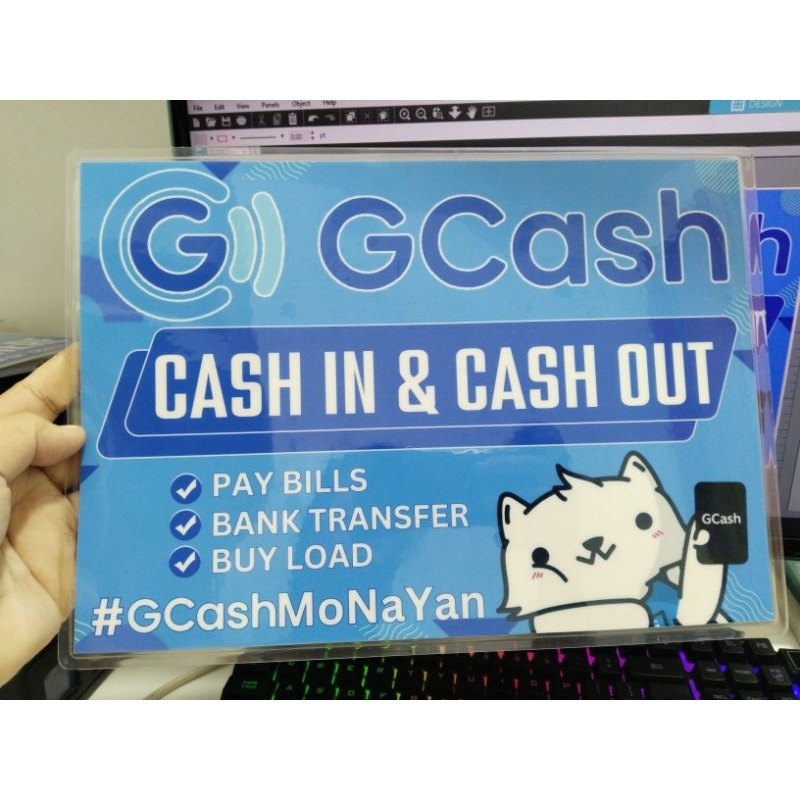 Gcash Cash In Cash out Laminated Signage 250 micron Makapal by tita ...