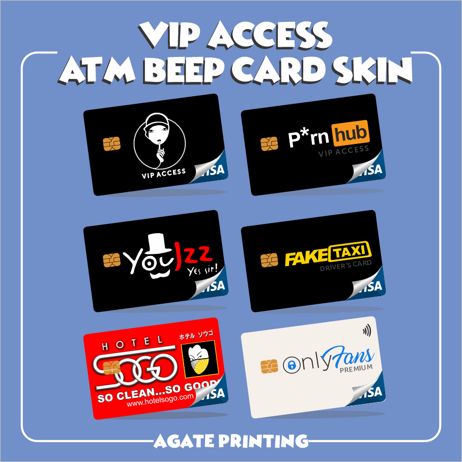 VIP SHHH ACCESS HUB ATM BEEP DEBIT BANK Card Skin Stickers sticker ...