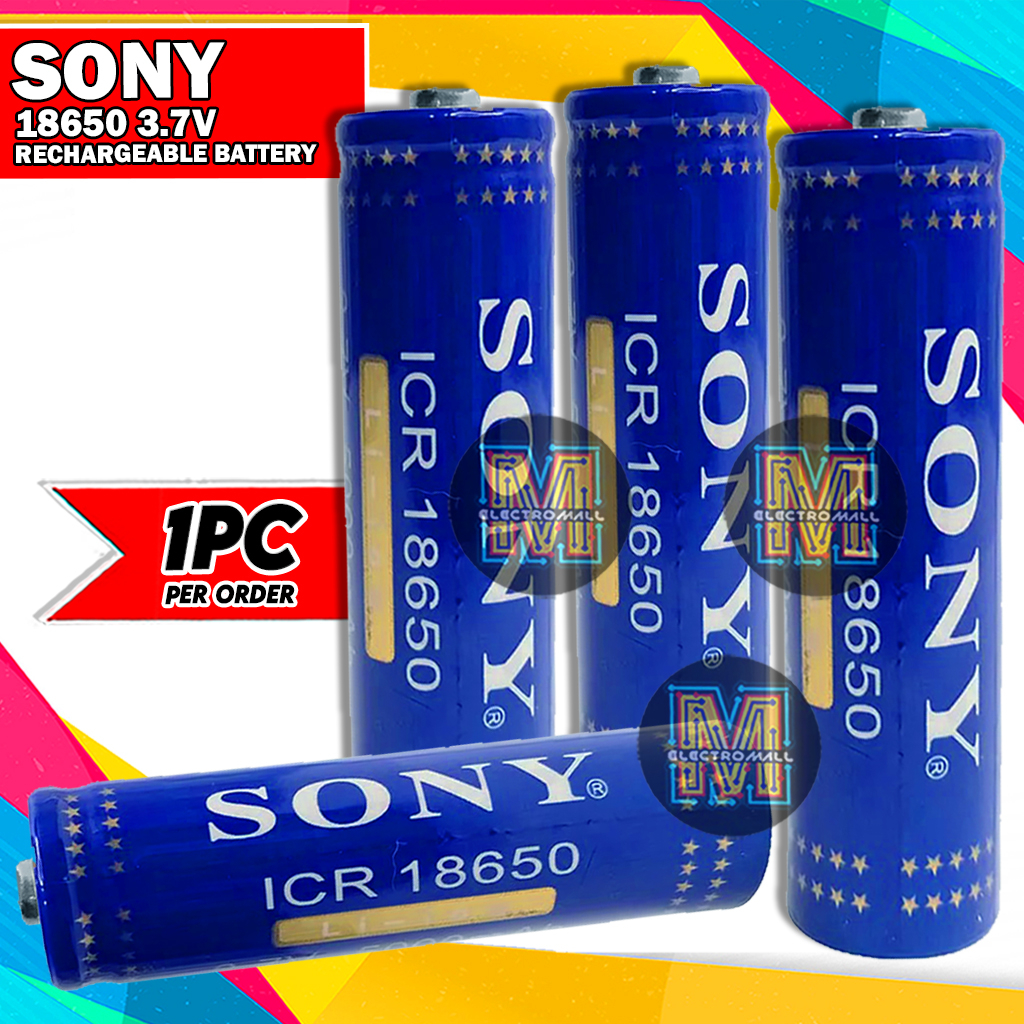 SONY 18650 Rechargeable Battery 3.7V Heavy Duty | Shopee Philippines