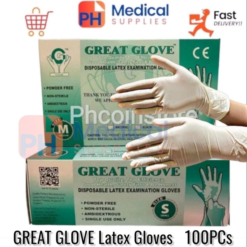 Glomed Latex Examination Gloves and Other BRANDS / Vinyl / Nitrile Blend / | 100 Pcs | 1 Box ...