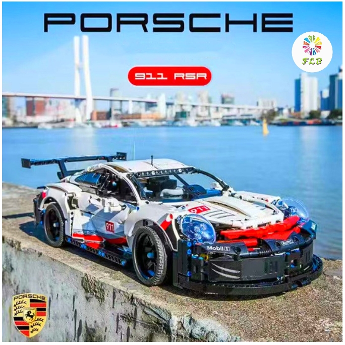 Porsche 911 RSR Building Blocks Racing Car Bricks Toys Big Size Model ...