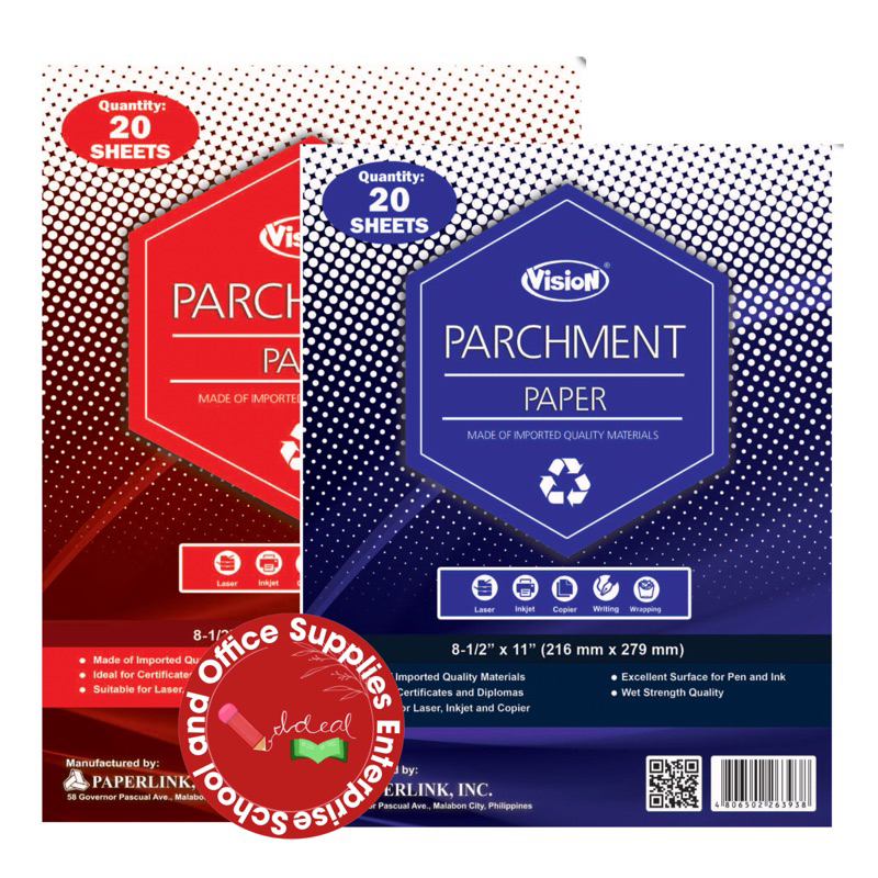 Vision Parchment Paper 20 Sheets Per Pack | Shopee Philippines