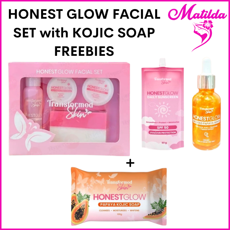 Honest Glow Rejuvenating Set Spf 50 Sunscreen With Freebies Kojic Soap ...