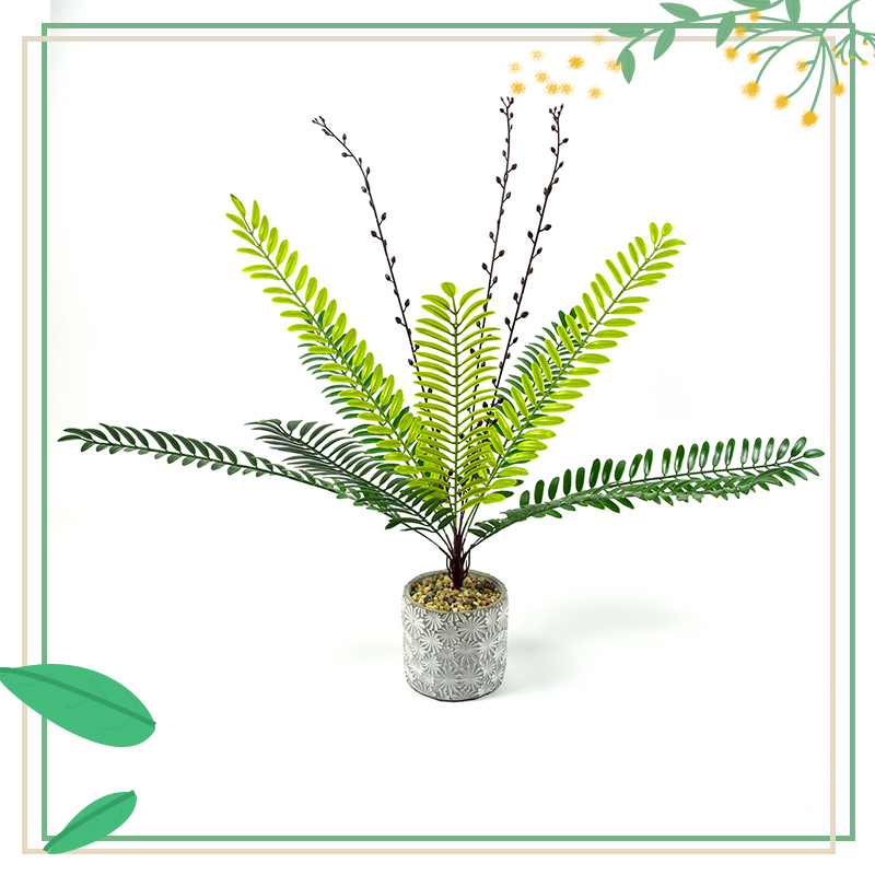 Artificial Plant Artificial Leaves Bicolor Boston fern leaf Plastic ...