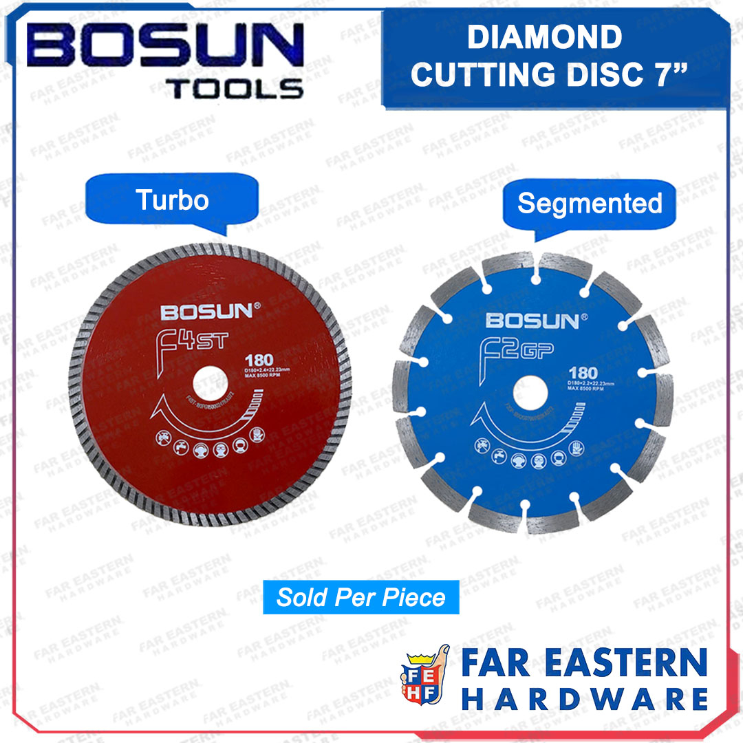 BOSUN Diamond Cutting Disc 7" Super Thin | Turbo | Segmented | Shopee ...