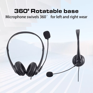 USB/3.5mm Wired Headset With Noise Cancellation Microphone For Skype ...