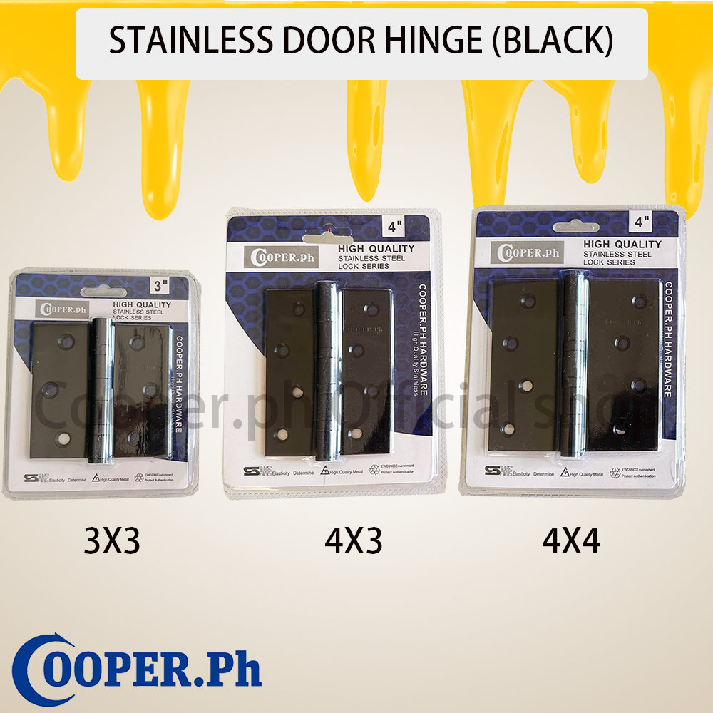 Cooper.ph 304 stainless door hinge 3x3 4x4 4x3 3.5x3.5 bisagra black ...