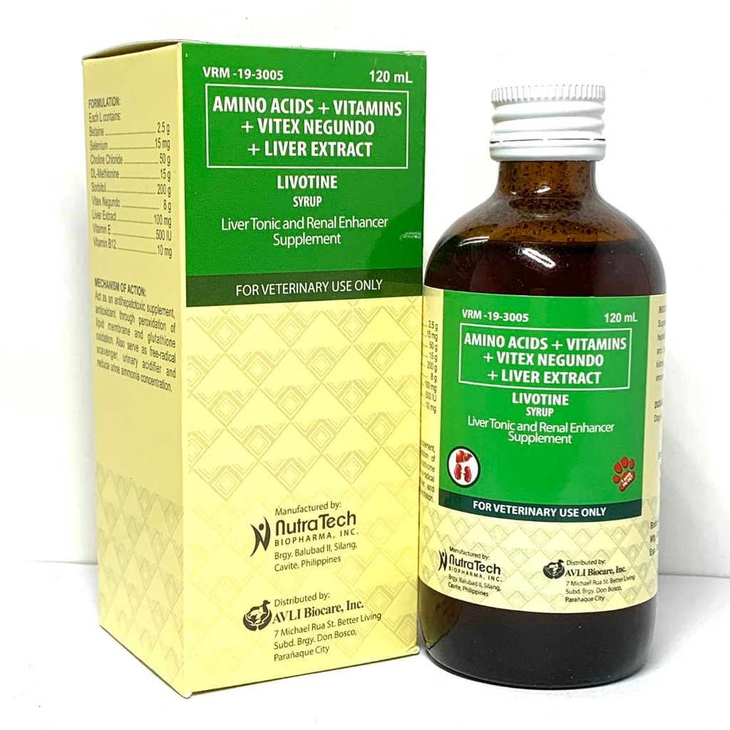 [FCR AGRIVET] 1pc Livotine Syrup 120ml (Liver Tonic and Renal Enhancer ...