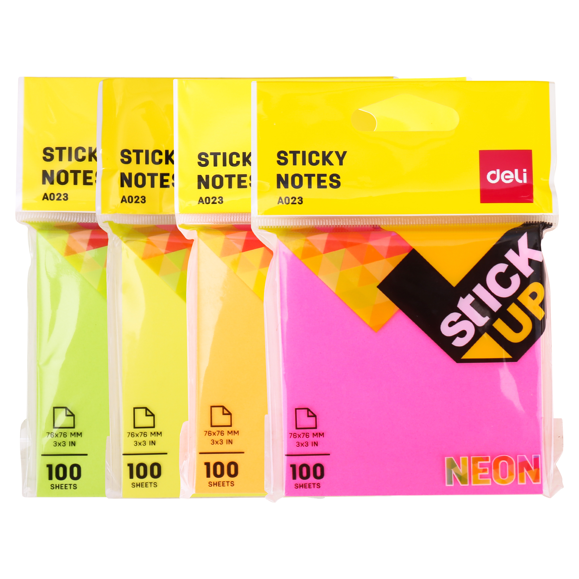 Deli A02302 Sticky Note Neon or Neon Sticker Pad 3x3in (1PC) [752539828 ...