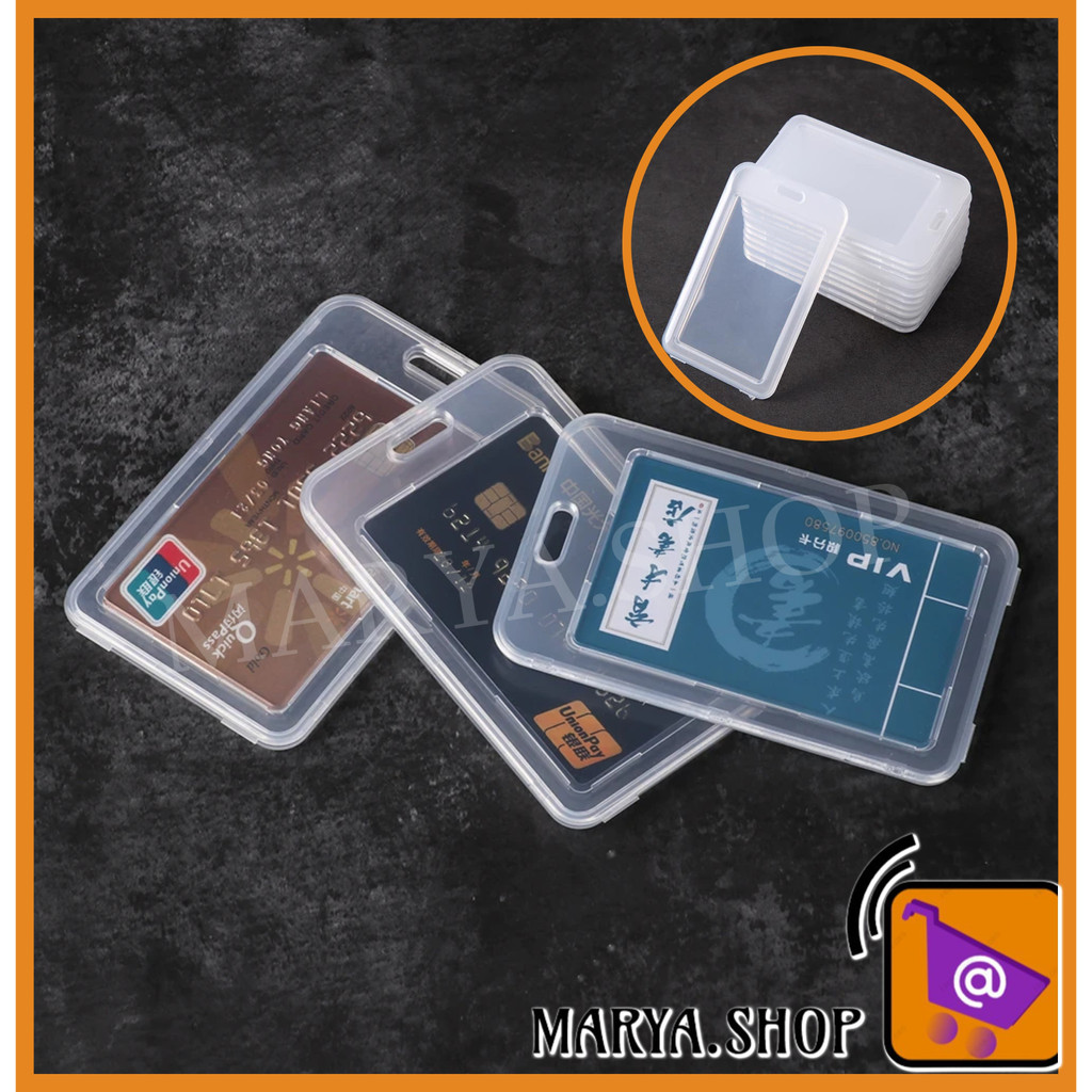 MARYA.SHOP Clear ID Business Card Cover Waterproof Transparent Plastic ...