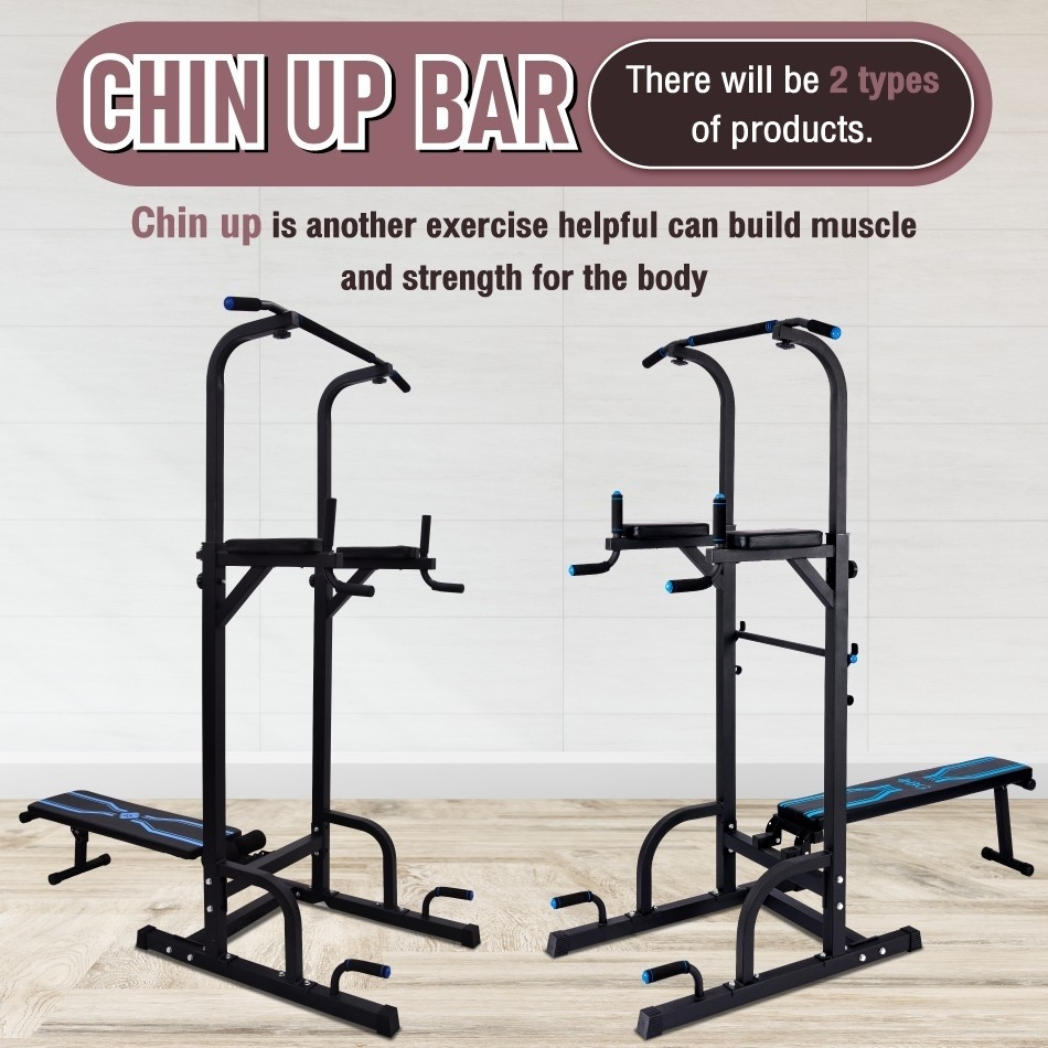B&G SPORT Fitness Pull Up Station Tower Power Dip Gym Home Bar Exercise ...