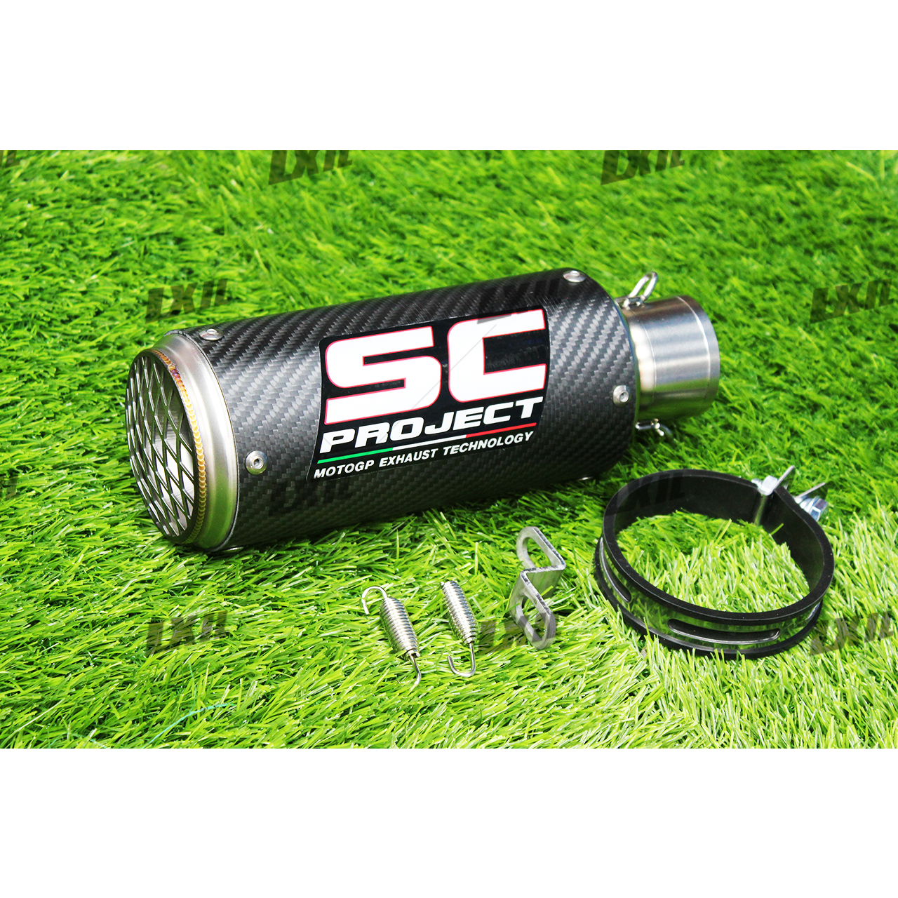 51mm Inlet Unversal SC Real Carbon Fiber project Exhaust Muffler ...