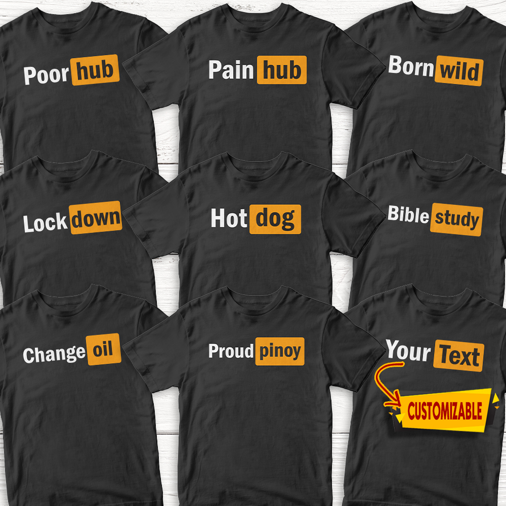 Shirt planet Parody Design Poor hub, Pain hub, Born wild, Bible study ...