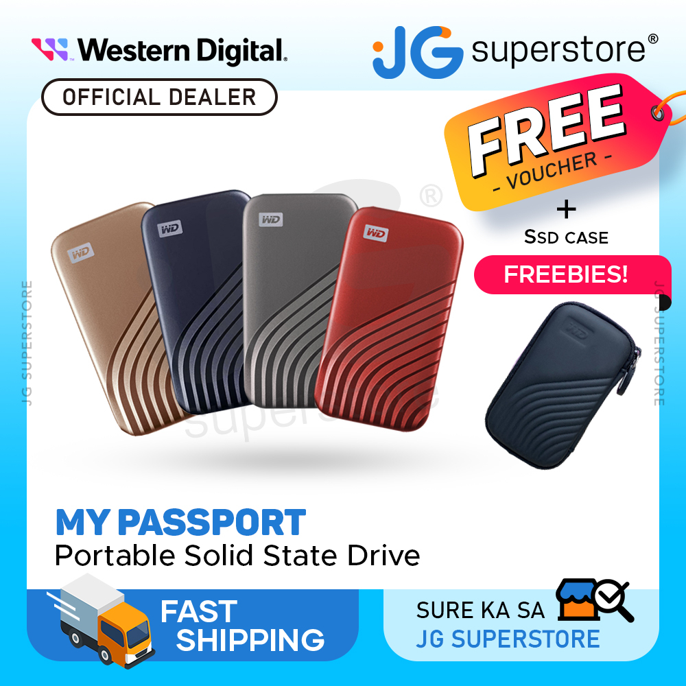 WD My Passport 500GB/1TB/2TB Portable External SSD Solid State Drive w ...