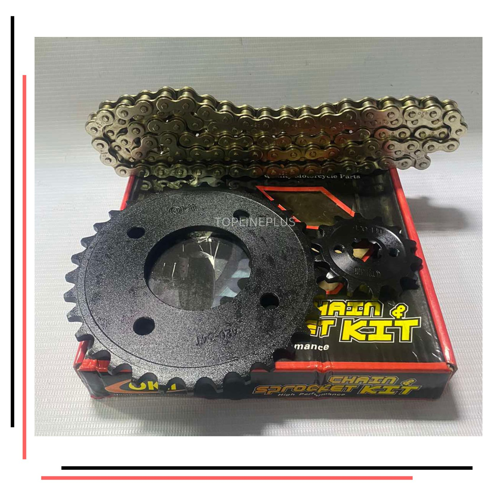 SALE - CHAIN SPROCKET SET OKII XRM 420H 110L 34Tx14T | Shopee Philippines