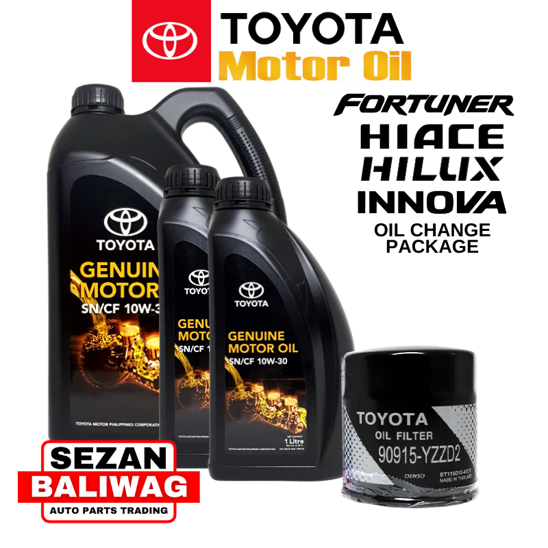 10W-30 6 LITERS ORIGINAL TOYOTA FORTUNER HILUX INNOVA OIL CHANGE ...