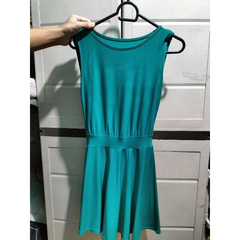 Green Sleeveless Dress Open Back Shopee Philippines