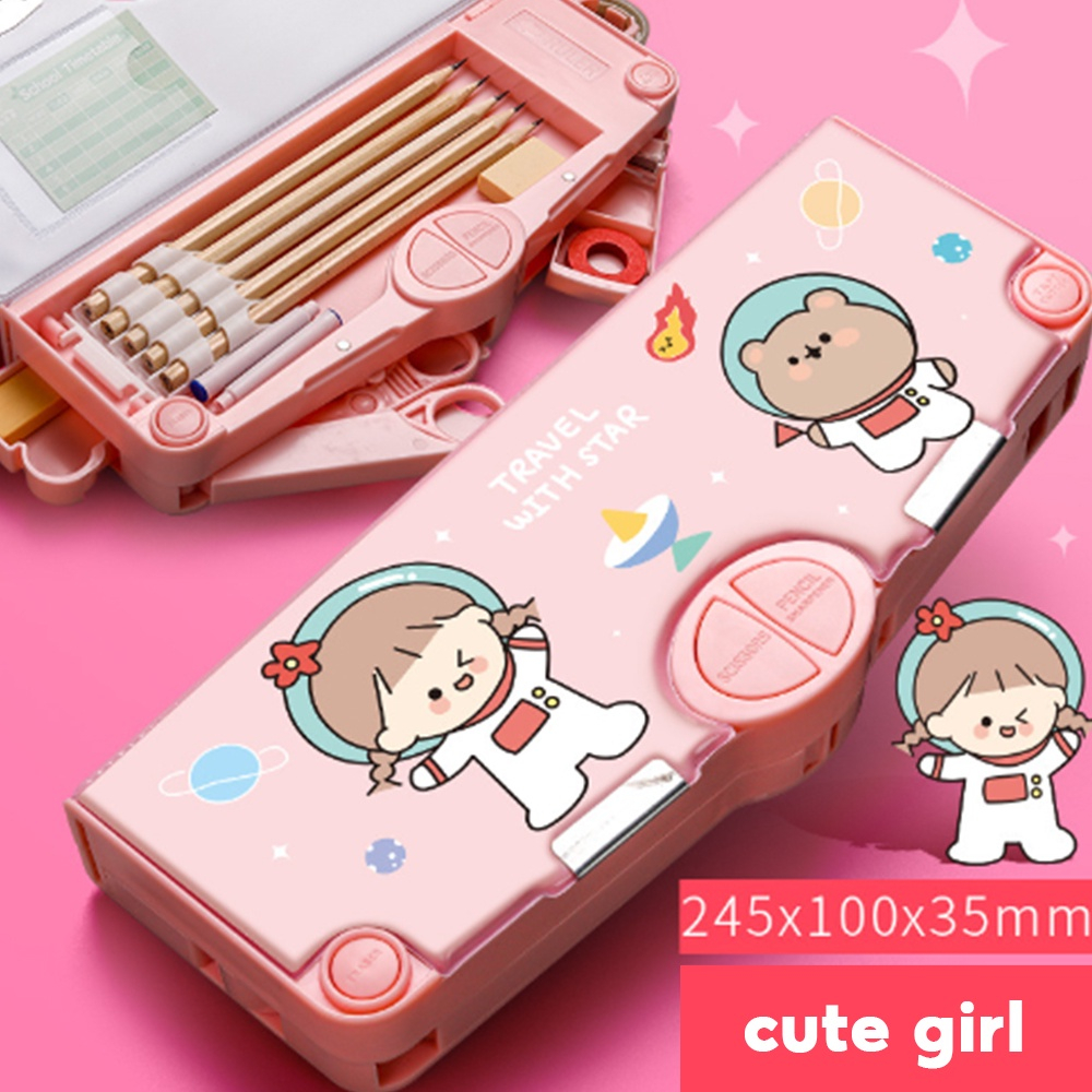 pencil box cartoon pencil box pencil storage multifunctional stationery ...