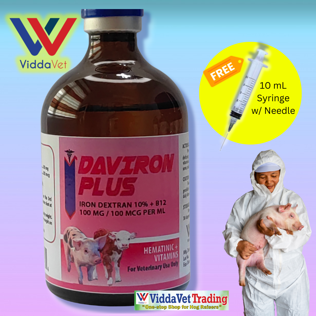 Davsaic Phil Daviron plus Iron 10% plus b12 100ml for swine/pigs/calves ...