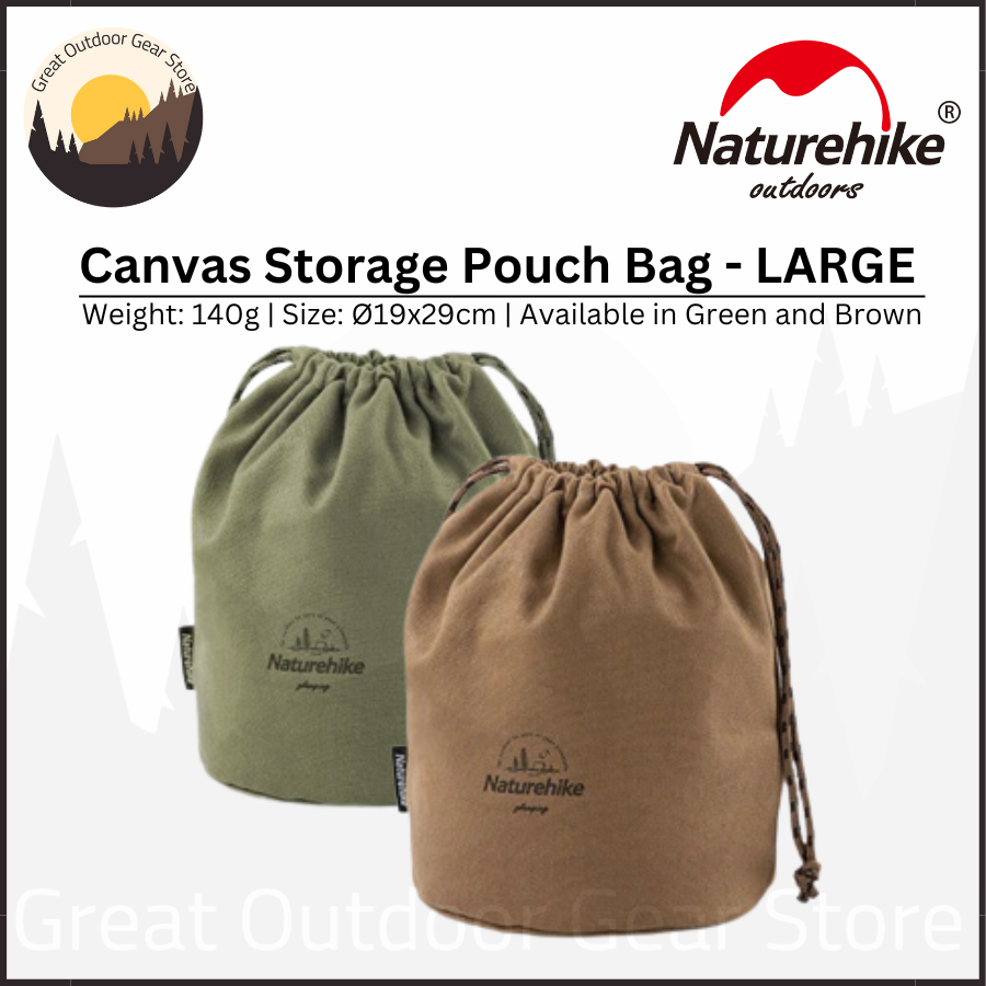 Naturehike Canvas Storage Pouch Bag Dry Wax Drawstring Pocket ...