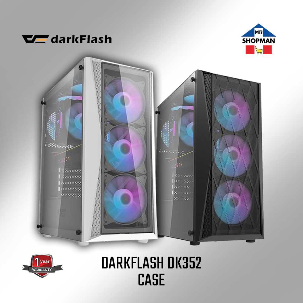 Darkflash DK352 Plus Tempered / Mesh ATX Desktop PC Case | Shopee ...