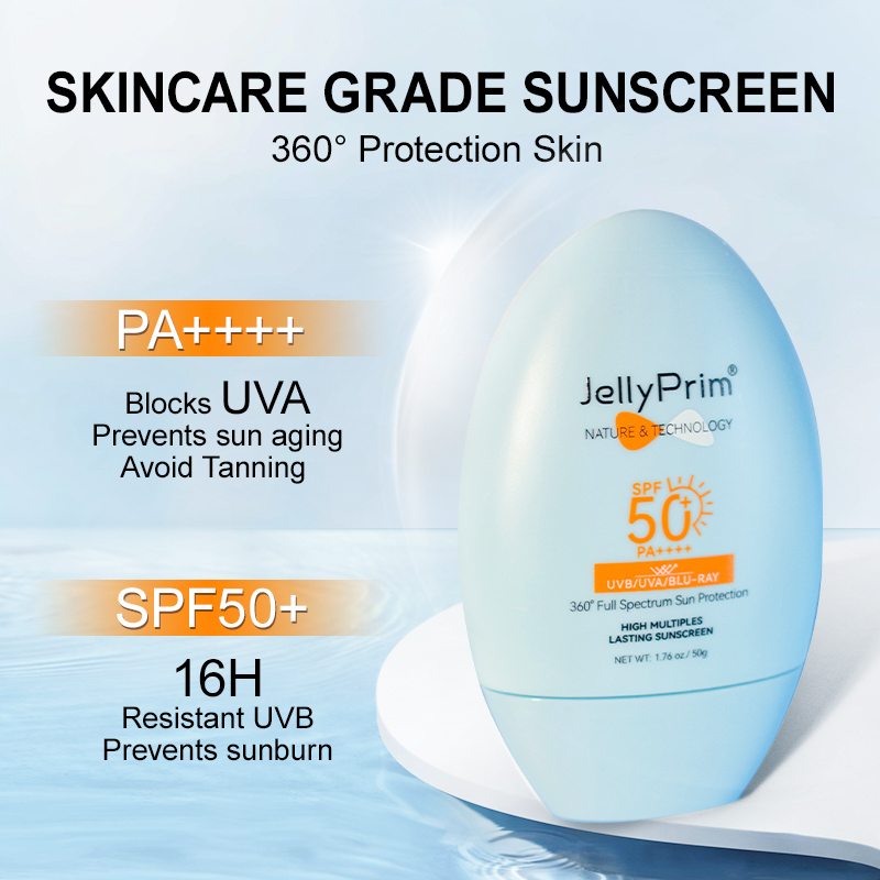 JellyPrim Suncreen SPF 50 for Face Body Intensive UV Whitening Sunblock ...