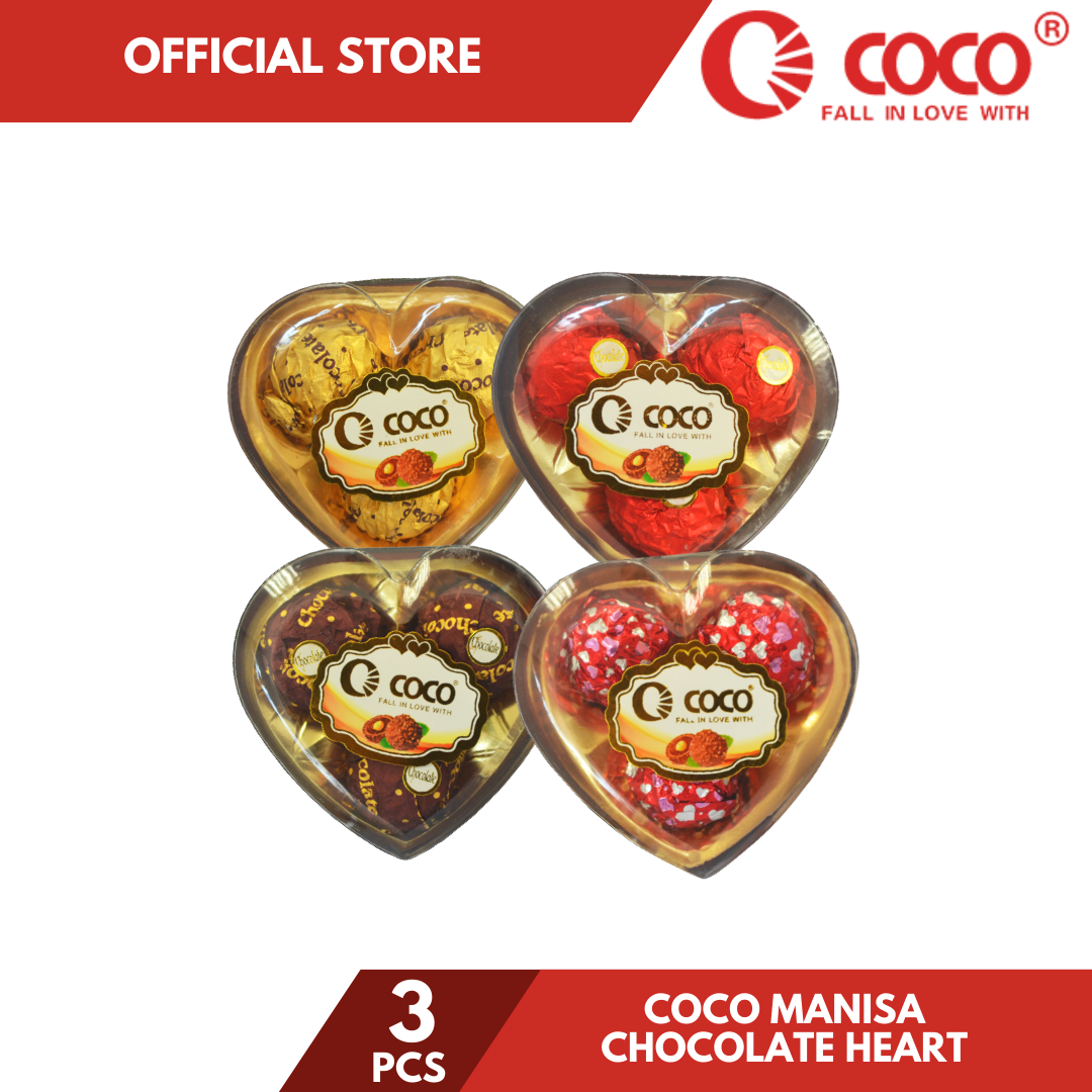 COCO Manisa Heart Chocolate 3Pcs random color | Shopee Philippines