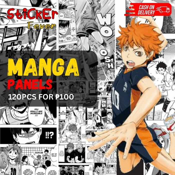 Anime Manga Panels Wall Decoration Manga Sticker size A6 4x6 inch ...