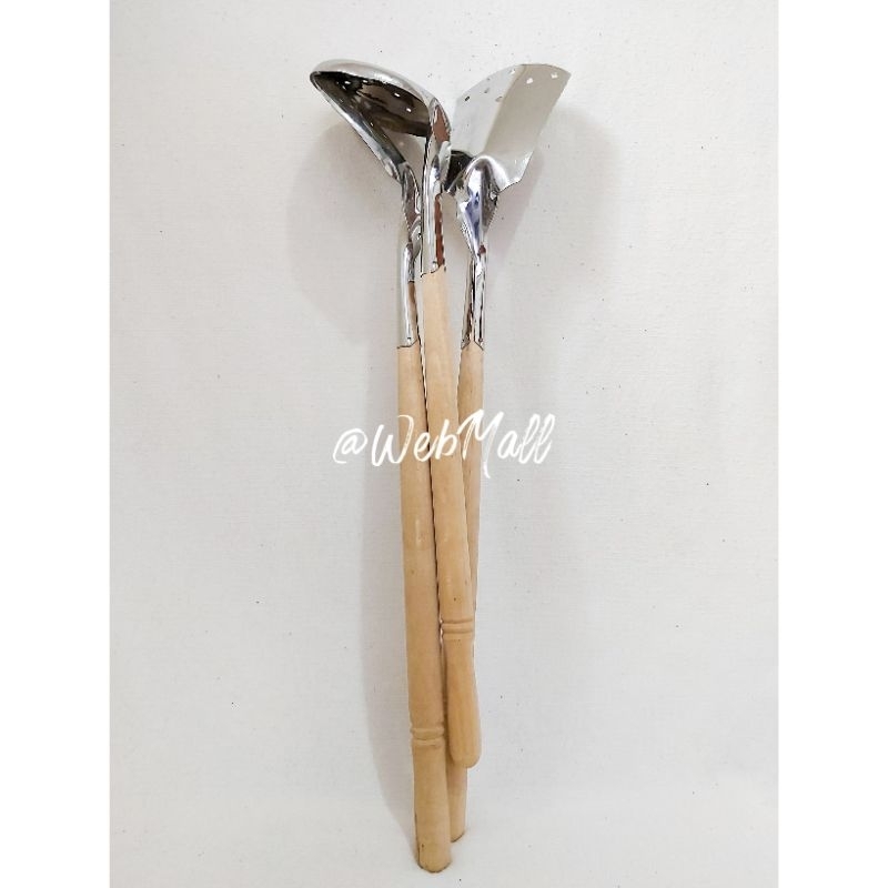 EXTRA-LARGE SANDOK 304 STAINLESS WITH HARD WOOD QUALITY HANDLE | Shopee ...