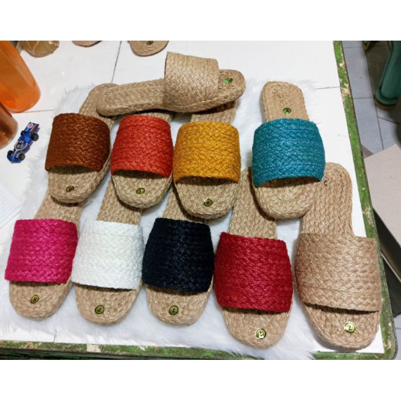 2 inches wedge kahoy colored abaka Made in Liliw | Shopee Philippines