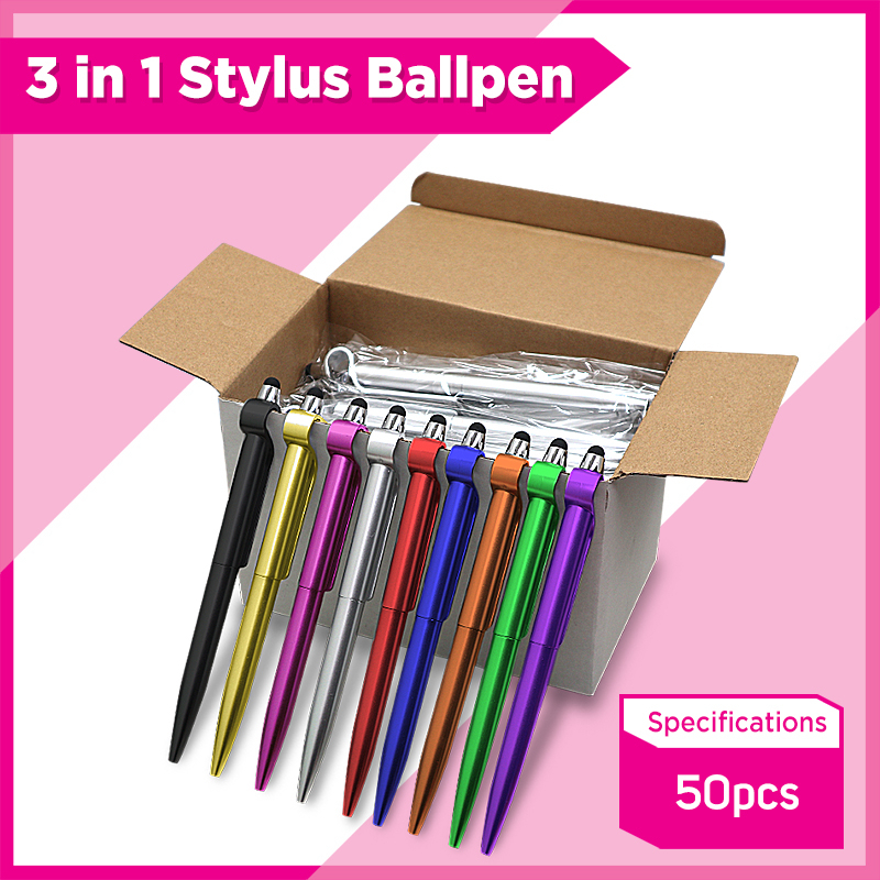 (PROMO) 50pcs per Color 3in1 multi-function stylus ballpen /Cellphone Stand / Touch screen NB ...