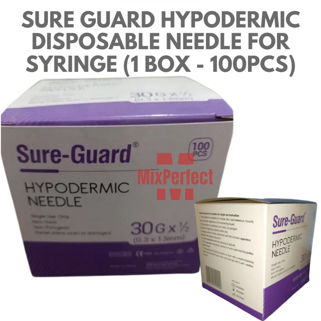 Sure Guard Hypodermic Needle for Syringe (100 pcs) | Shopee Philippines
