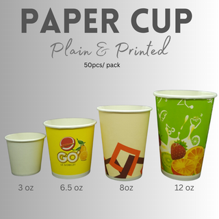 Paper Cup 3oz 5oz Plain White Disposable Party Cups 50pcs per pack ...