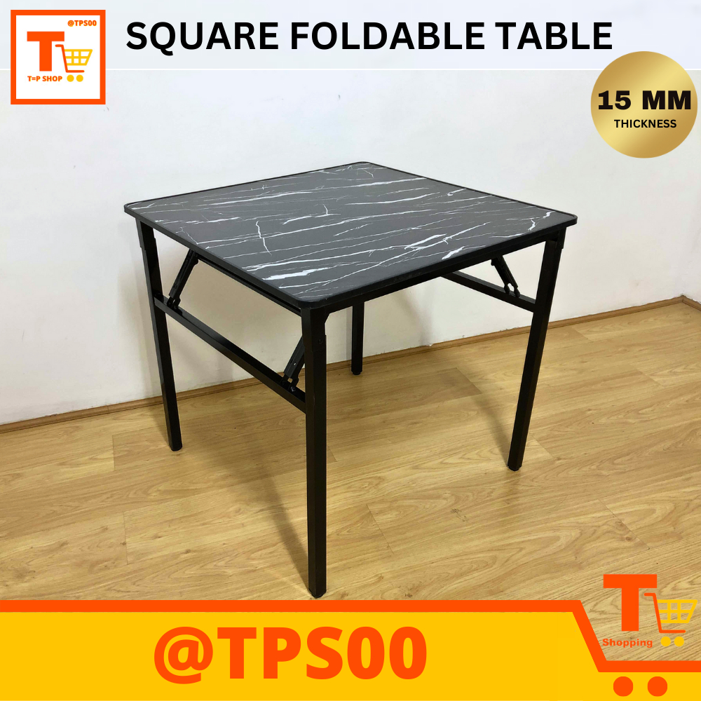 FOLDABLE/FOLDING SQUARE TABLE (60x60, 80x80) WITH METAL LEGS (MABLE ...