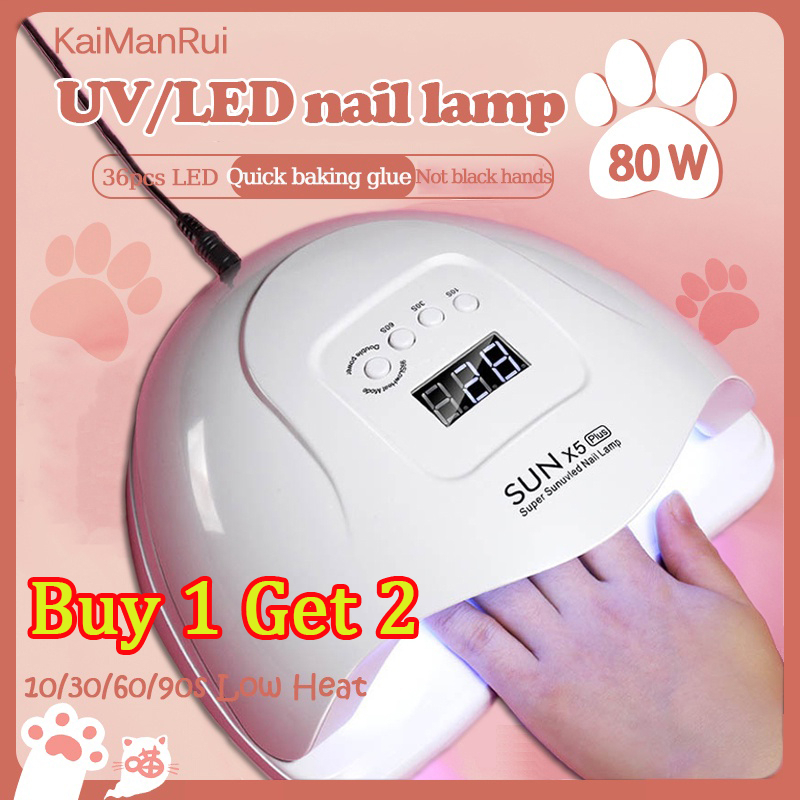 KaiManRui【New Upgrade High Power 80W】sun uv led nail lamp nail dryer ...
