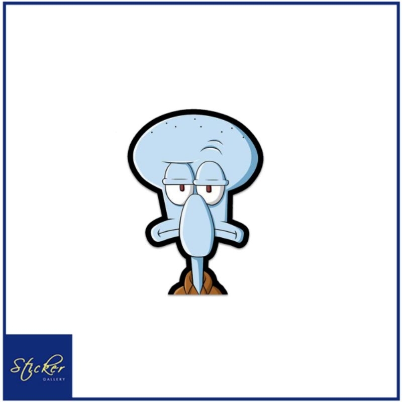 SQUIDWARD ANIME PEEKER WATERPROOF STICKER | Shopee Philippines