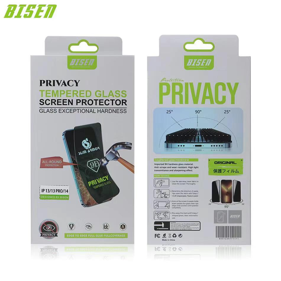 BISEN Privacy Full Tempered Glass for iPhone Series IP 6G/7G/8P/12 PRO ...